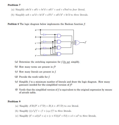 Solved Problem 14 Simplify The Following Boolean Function F Chegg Com