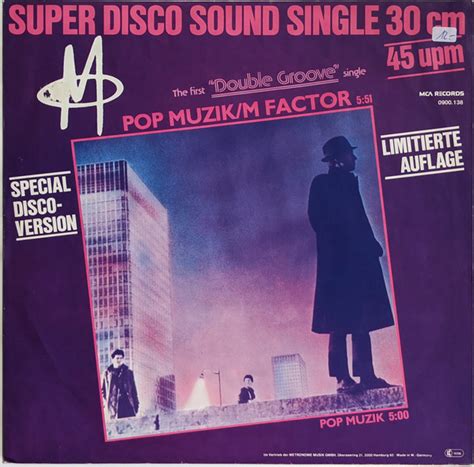M Pop Muzik M Factor Special Disco Version 12” Maxi Single Plak