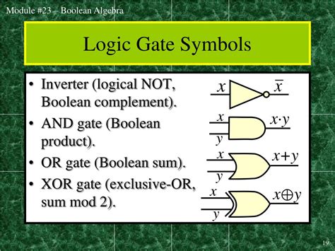 Ppt Chapter 11 Boolean Algebra Powerpoint Presentation Free Download