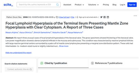 Focal Lymphoid Hyperplasia Of The Terminal Ileum Presenting Mantle Zone Hyperplasia With Clear