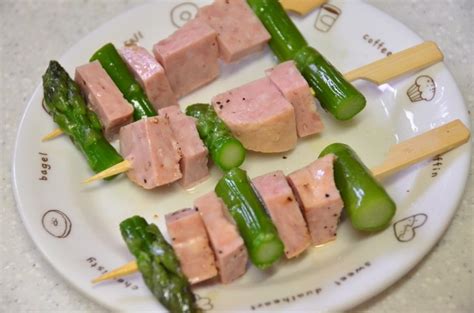 아스파라거스 햄꼬치 만들기