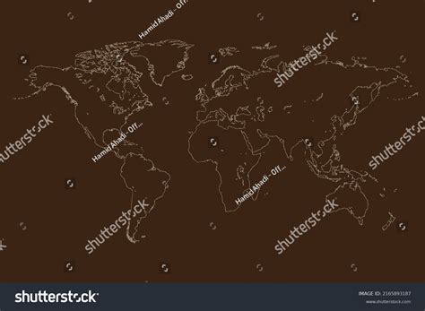 World Map Outline Vector Eps Version Stock Vector Royalty Free 2165893187 Shutterstock