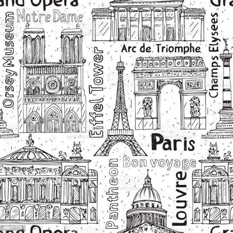 파리 랜드마크 원활한 벡터 패턴입니다 개선문 파리에 대한 스톡 벡터 아트 및 기타 이미지 개선문 파리 파리 일 드 프랑스