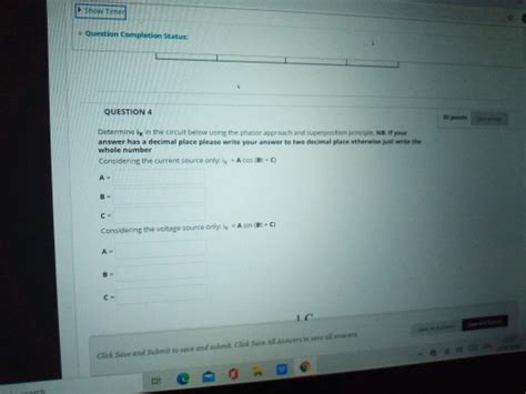 solved show timer question completion status question 4