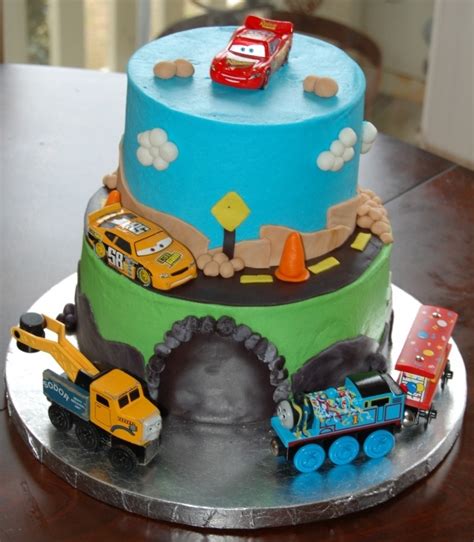 Cars And Thomas Cake For A Birthday Celebration