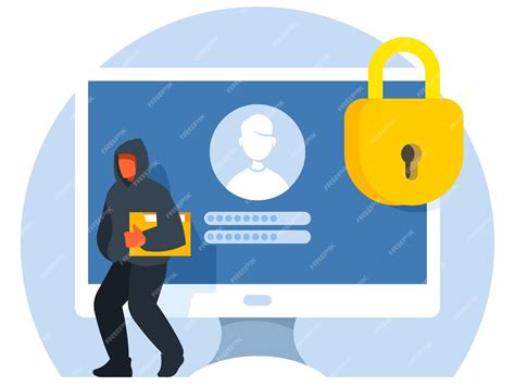 Premium Vector Thief Hacker Stealing Confidential Data Document Folder From Computer Useful