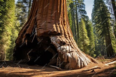 Premium Photo Majestic Monolith Giant Sequoia Tree Trunk