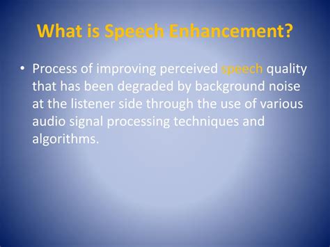 Ppt Speech Enhancement Through Noise Reduction Powerpoint Presentation Id 5930635