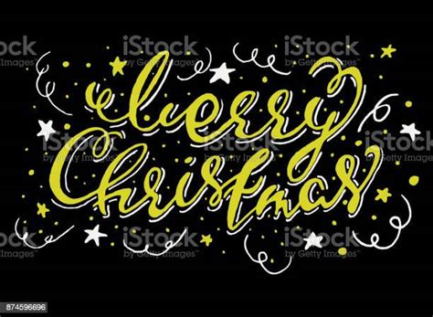 메리 크리스마스 질감에 손으로 쓴된 붓글씨 비문 배너 카드 초대장 레이블 엽서 템플릿 소품 등 디자인 요소입니다 벡터 일러스트 레이 션 0명에 대한 스톡 벡터 아트 및 기타