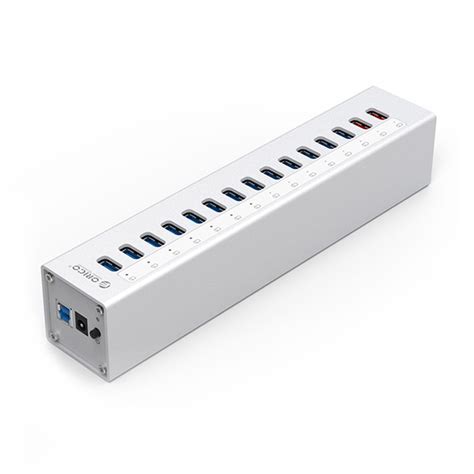 Orico Silver Aluminium Port Powered Usb Hub With Dual Usb Charge Ports Msy Com Au