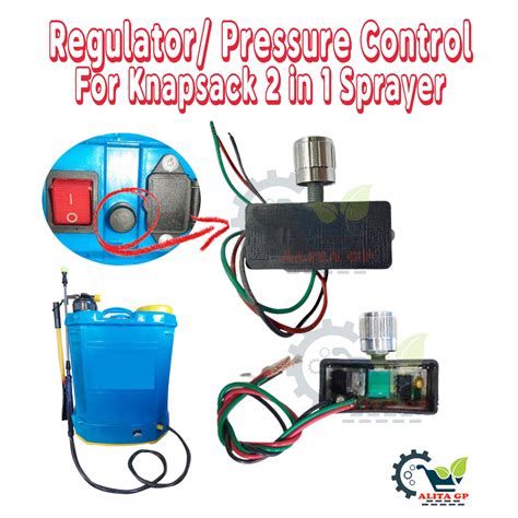 Regulator Pressure Controller Power Switch Knapsack 2 In 1 Manual And Battery Operated
