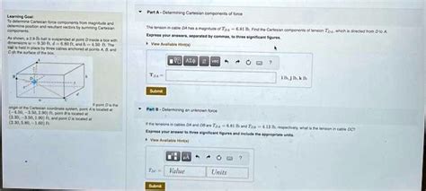 solved text learning goal part a determining cartesian components