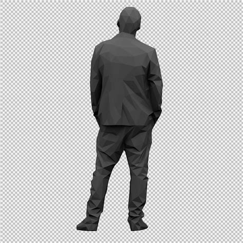 Premium Psd Isometric Male 3d Render