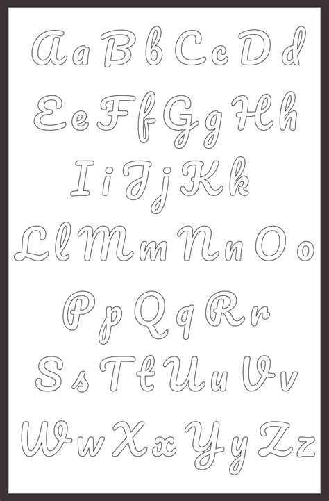 Upper And Lowercase Letters In Cursive