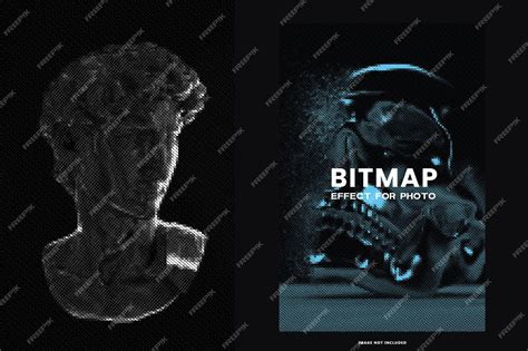 Premium Psd Dithered Bitmap Photo Effect