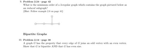 Solved What Is The Minimum Order Of A 3 Regular Graph Which