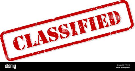 Classified Red Rubber Stamp Vector Isolated Stock Vector Image And Art