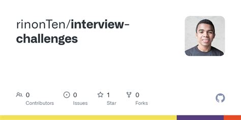 Github Rinonteninterview Challenges
