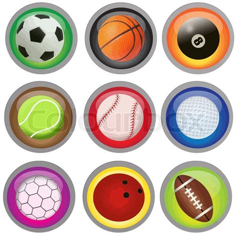 Sport buttons | Stock-Vektor | Colourbox