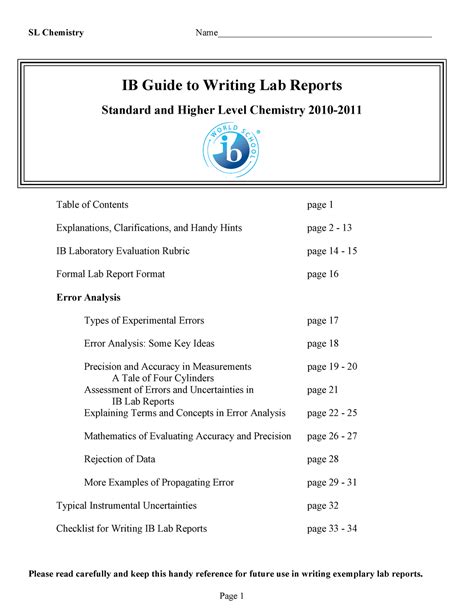 Ib Lab Report Template Sarseh