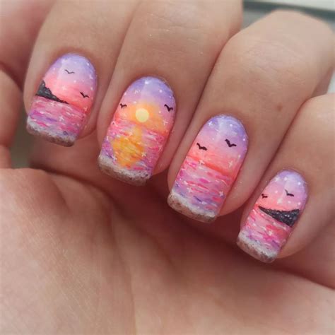 30 Perfect Tropical Beach Themed Nails For Your Next Vacation Nail