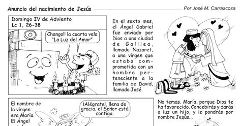 Educar Con Jesús El ángel Anunció A María Lc 126 38 Adv4 23 Cómic