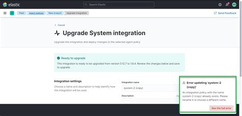 [fleet] upgrade system integration policy fails with same name error
