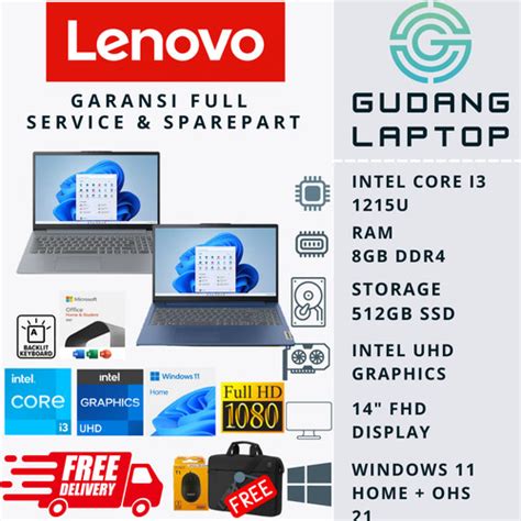 Jual Lenovo Ideapad Iau I U Gb Gb Fhd Intel Uhd W Ohs Ram Gb Ssd Gb