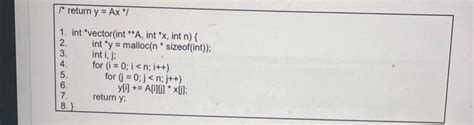 solved f∗ return y ax∗ 1 int vector int a int ∗ x