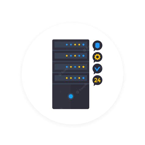 Premium Vector Server Icon In Flat Style