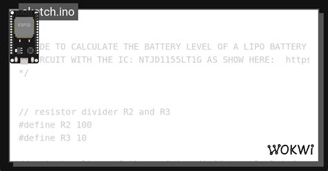 T45 Batt State Wokwi ESP32 STM32 Arduino Simulator