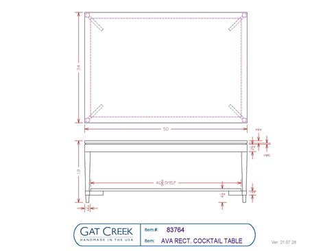 Ava Rectangular Cocktail Table