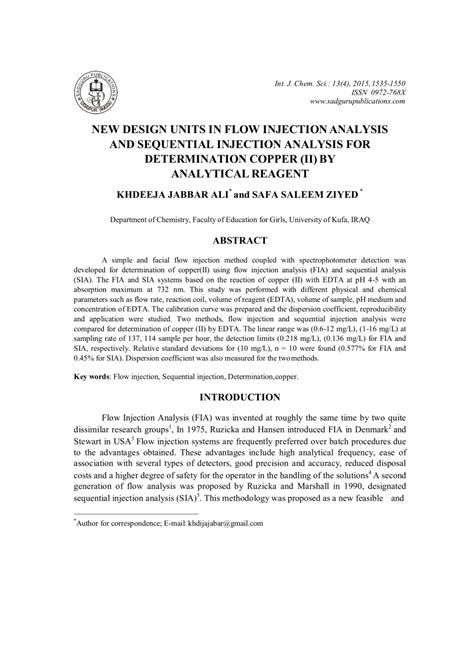 Pdf New Design Units In Flow Injection Analysis And Sequential Injection Analysis For Of