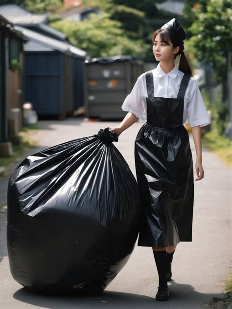 Girl Takes Out Garbage Outdoor 008 By Gtbag On Deviantart