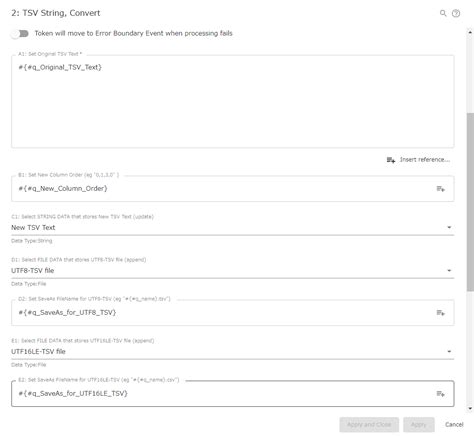 Tsv String Convert 2021 Config En Questetra Support