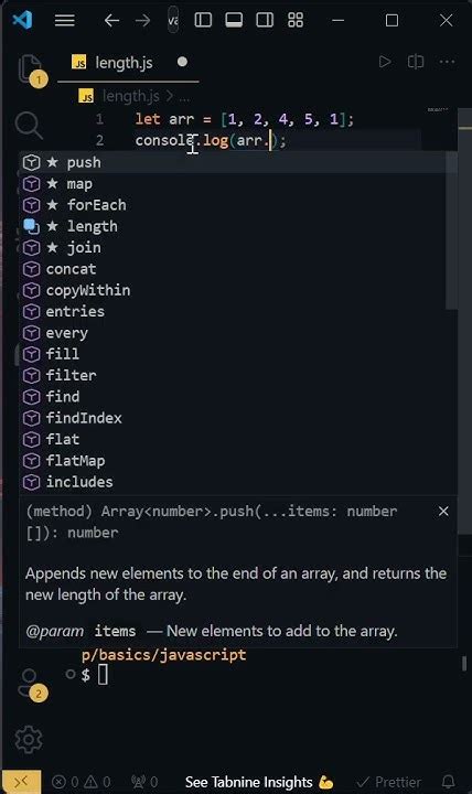 Finding Length Of Array In Javascript Basics Code Javascript Es6