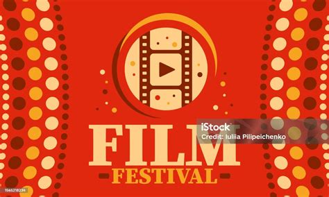 영화제 영화상 영화 촬영 이벤트 시네마 프리미어 그래픽 비디오 제작 스튜디오 영화 제작 예술 필름 스트립 로고 쇼 및 엔터테인먼트 벡터 그림입니다 포스터 디자인 Film