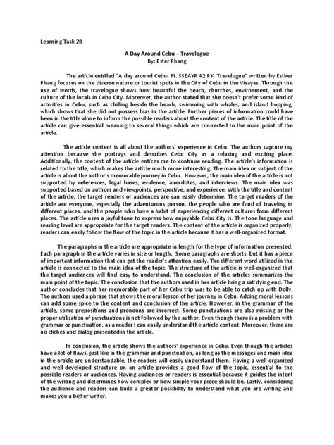 Week 2 Learning Task 2 Pdf Cognition Cognitive Science