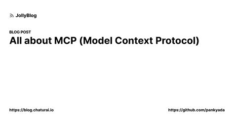 All About Mcp Model Context Protocol