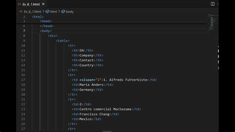 Html Table Colspan And Rowspan Youtube