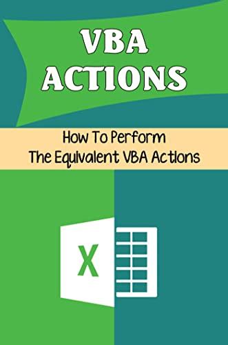 Vba Actions How To Perform The Equivalent Vba Actions Ebook Cabugos Bud Kindle Store