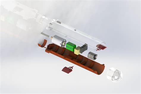 C14 简易水下无人潜艇模型三维建模图纸 Solidworks设计 Solidworks 2016 模型图纸下载 懒石网