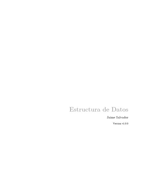Estructura Datos Docv2 Pdf Constructor Programación Orientada A Objetos Programación