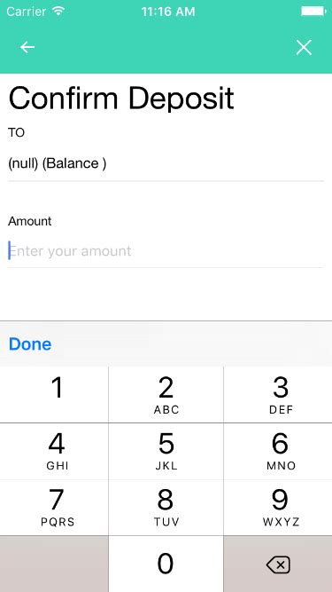 objective c how do i bring the done button of decimal pad to the