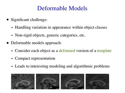 Object Recognition With Deformable Models