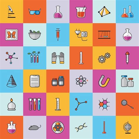 Colección De Vectores De Química Vector Gratis