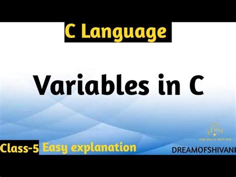Variables In C Language C Language Tutorial Declare A Variables