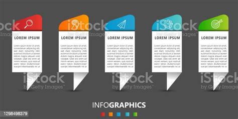 아이콘과 5개의 옵션 또는 단계가 있는 비즈니스 인포그래픽 디자인 템플릿 벡터 0명에 대한 스톡 벡터 아트 및 기타 이미지 0명 5 개념 Istock