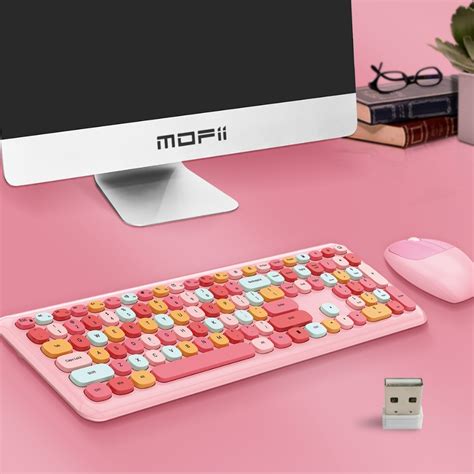 Mofii 666 Mixed Color Keycap 2 4ghz Wireless Keyboard And Mouse Combo 110 Key Keyboard Mouse