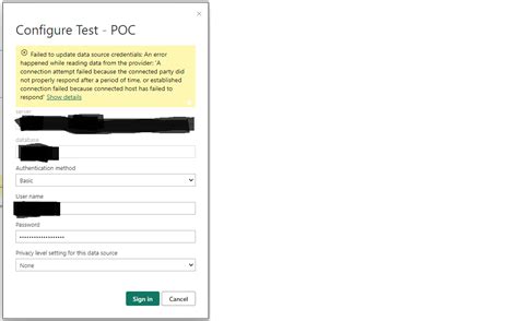Getting Datasource Credentials Error In Power Bi S Microsoft Fabric Community